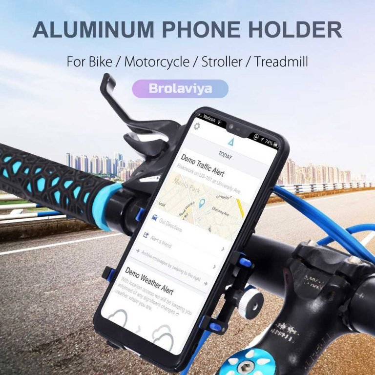 BROLAVIYA® Aluminum Alloy Mobile Phone Holder For Motorcycle Bike ...