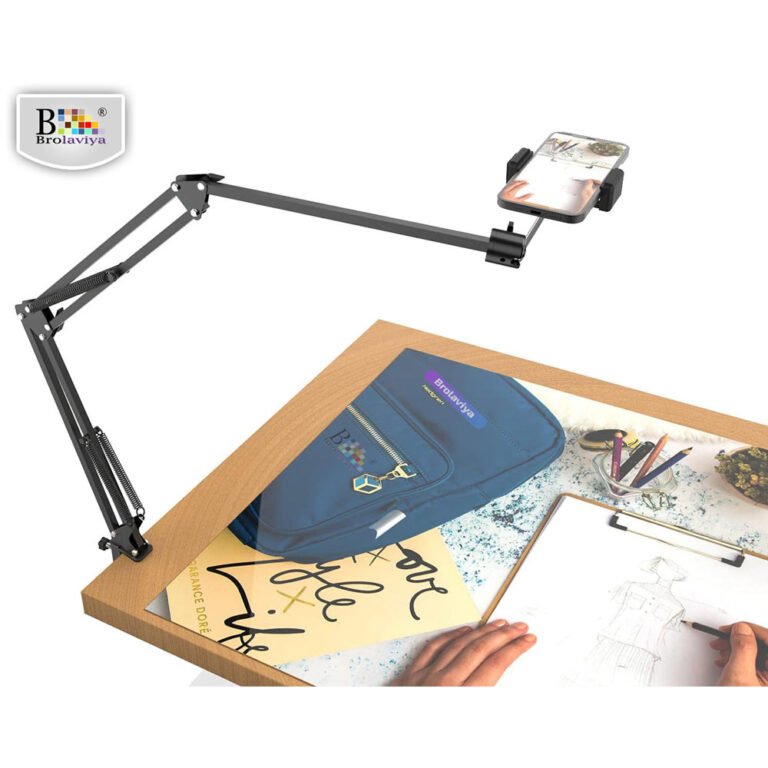 BROLAVIYA® Overhead Video Mobile Stand, New Extra Long Arm, 1/4″ Head 2 ...